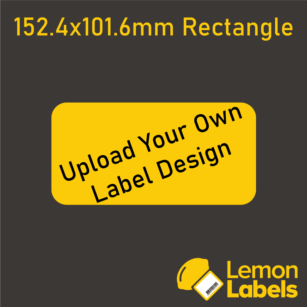 Upload Your Own Design Printed Label - 152.4x101.6mm Rectangle