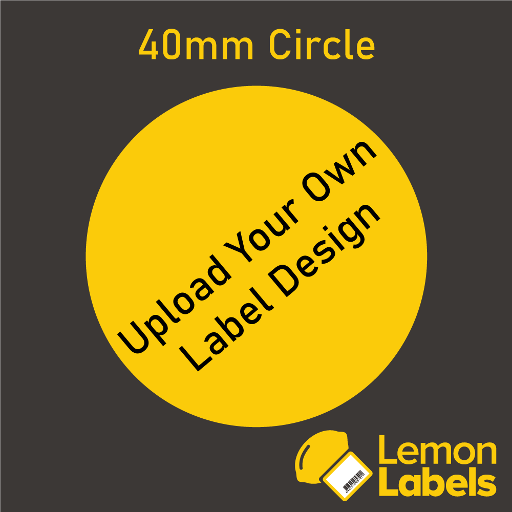 Upload Your Own Design Printed Label - 40mm Circle