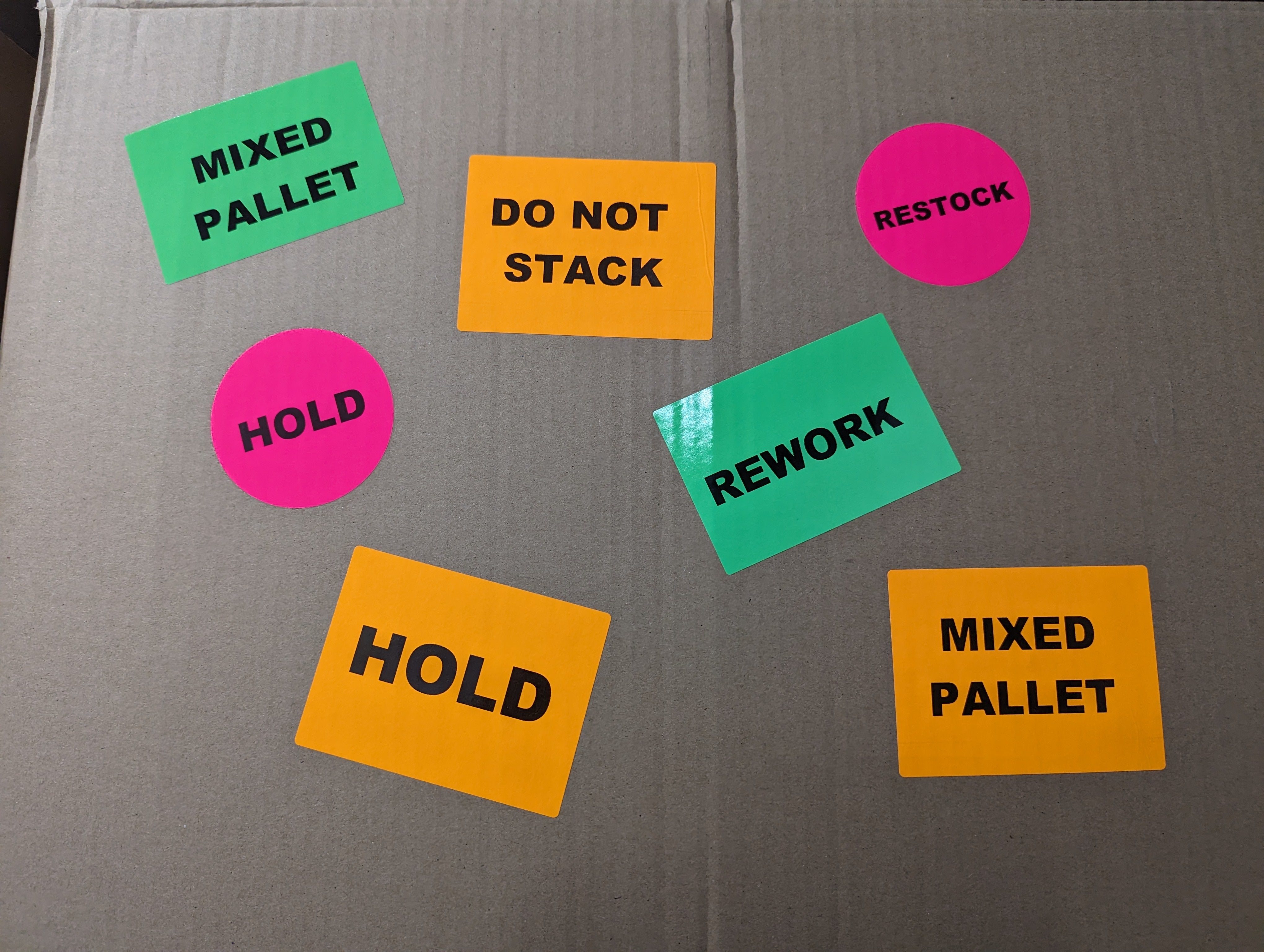 High Visibility Warehouse Packaging Labels For Rework Departments