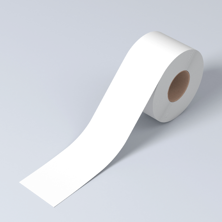 58mm x 60m Direct Thermal Continuous Scale Rolls With Easy Peel Backin